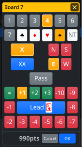 Your Bridge Game – Scoring your duplicate bridge game at home
